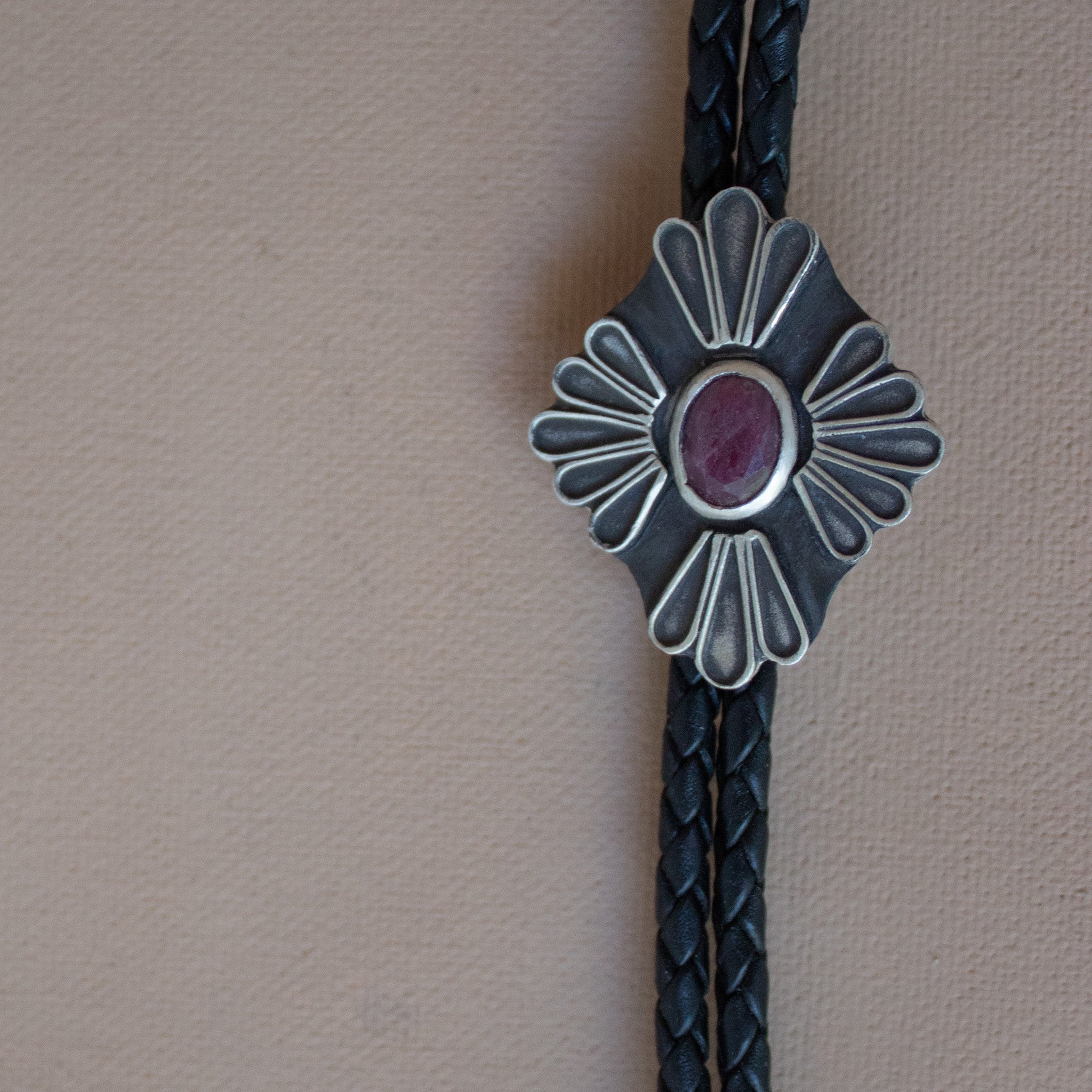 Ruby Silver Divinity Bolo – Desert Goddess Jewelry